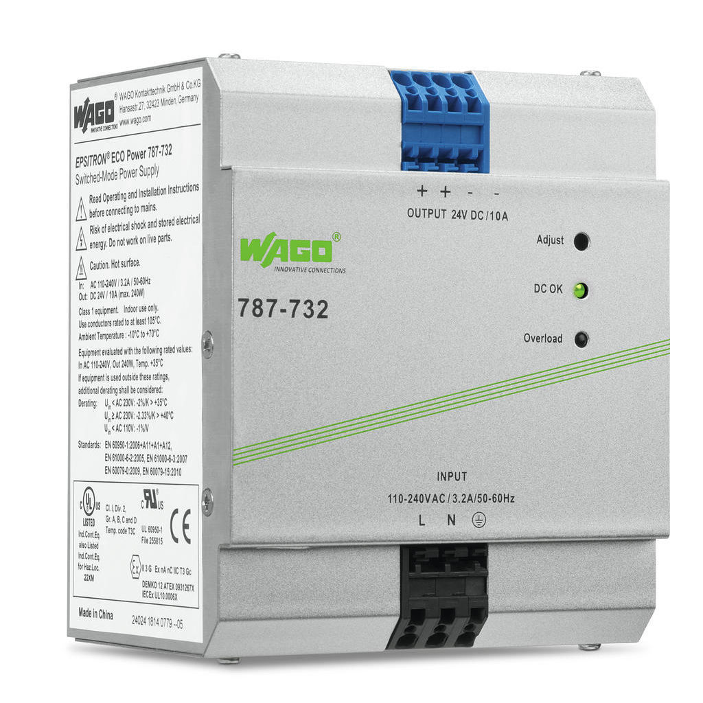 DIN rail power supply - CLASSIC series - WAGO - AC/DC / adjustable ...