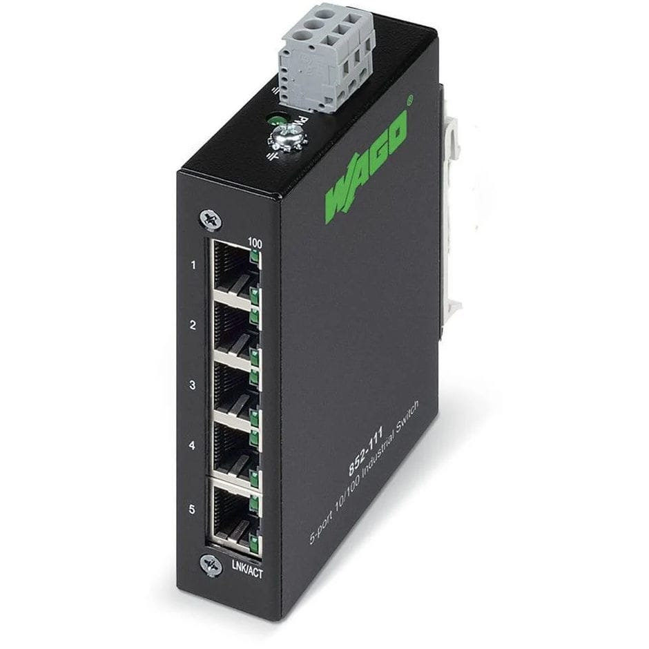 Industrial network switch - 852-111 - WAGO - managed / 8 ports / 5 ports