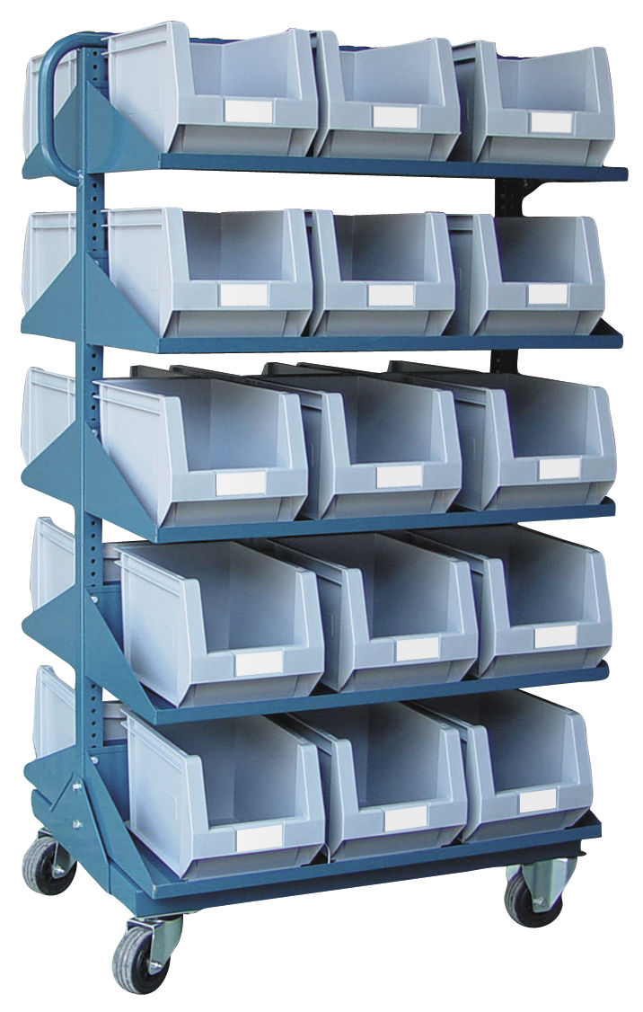 Storage cart - 785 x 540 x 1400 mm | RBF-B300 AZ - Plastipol, s.a ...