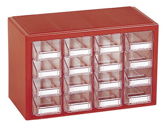 Modular storage system with transparent drawers - 325 x 170 x 205 mm ...
