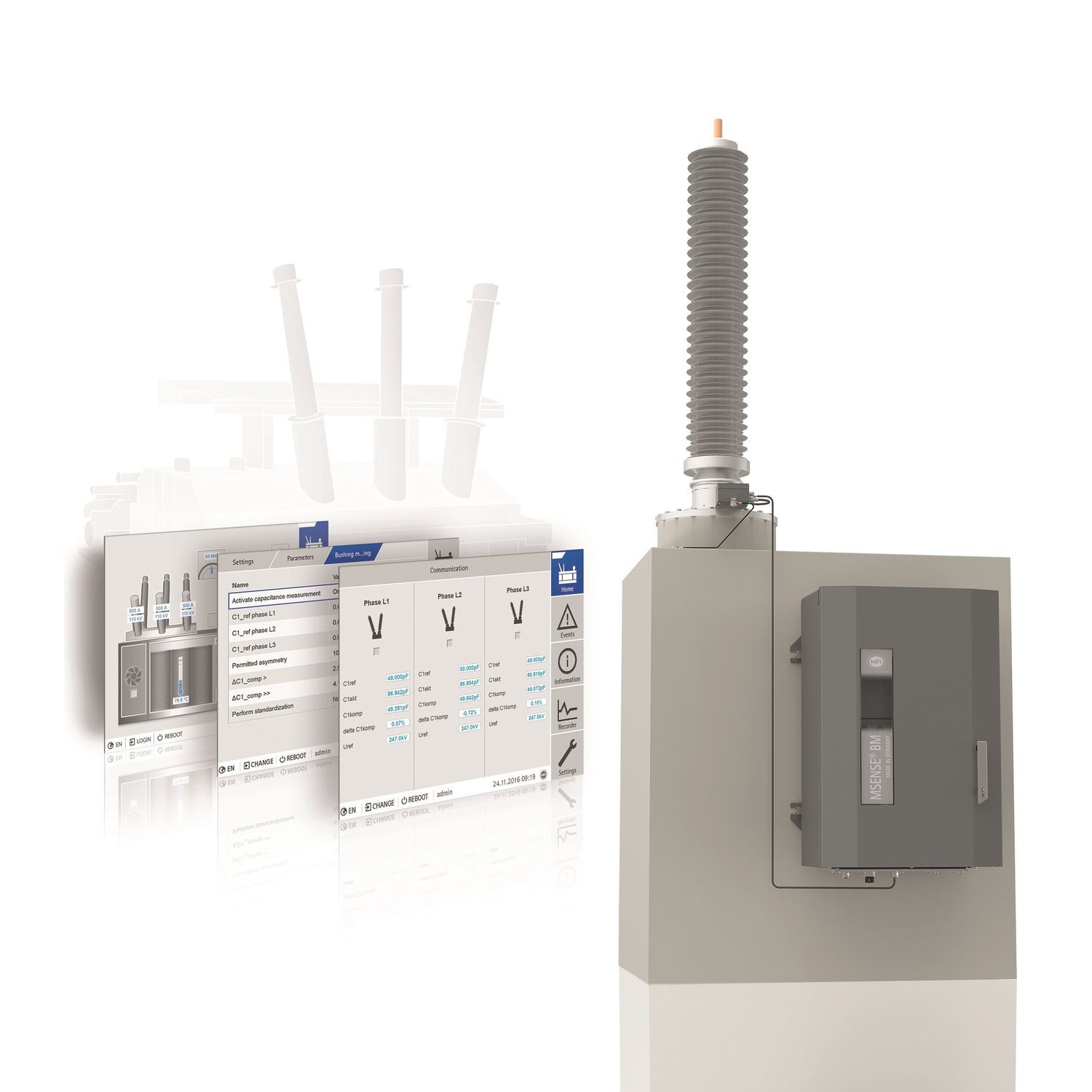Transformer monitoring device - MSENSE® BM - Messko GmbH - continuous