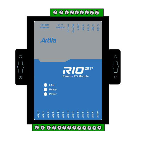 Analog I/O module - RIO-2017BM - Artila Electronics - Ethernet / with ...