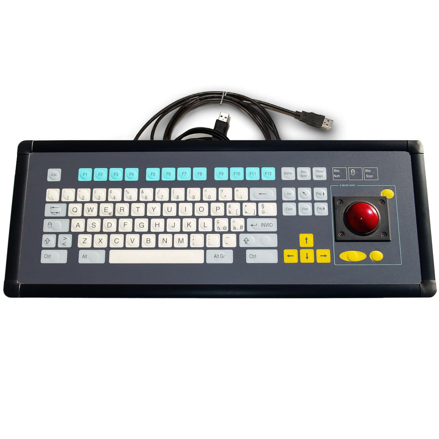 Panel-mount keyboard - KT-84-I-14 - k-tronic S.r.l. - membrane / with ...