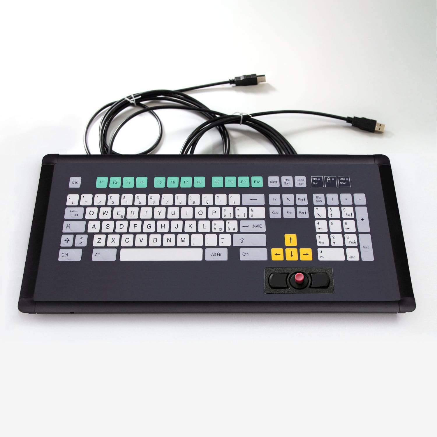 Panel-mount keyboard - kt-101-i-14 - k-tronic S.r.l. - membrane / with ...