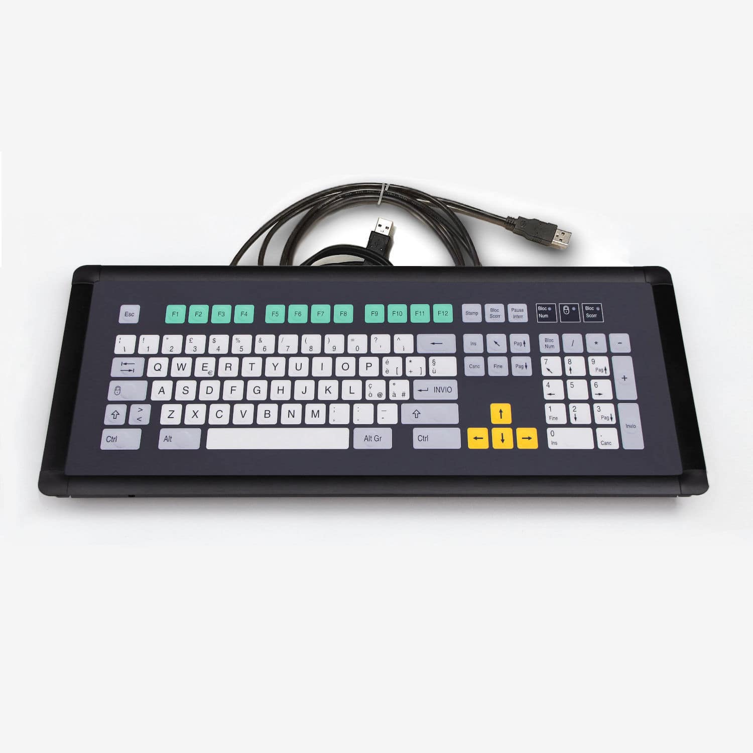 Panel-mount keyboard - kt-101-i-12 - k-tronic S.r.l. - membrane / with ...