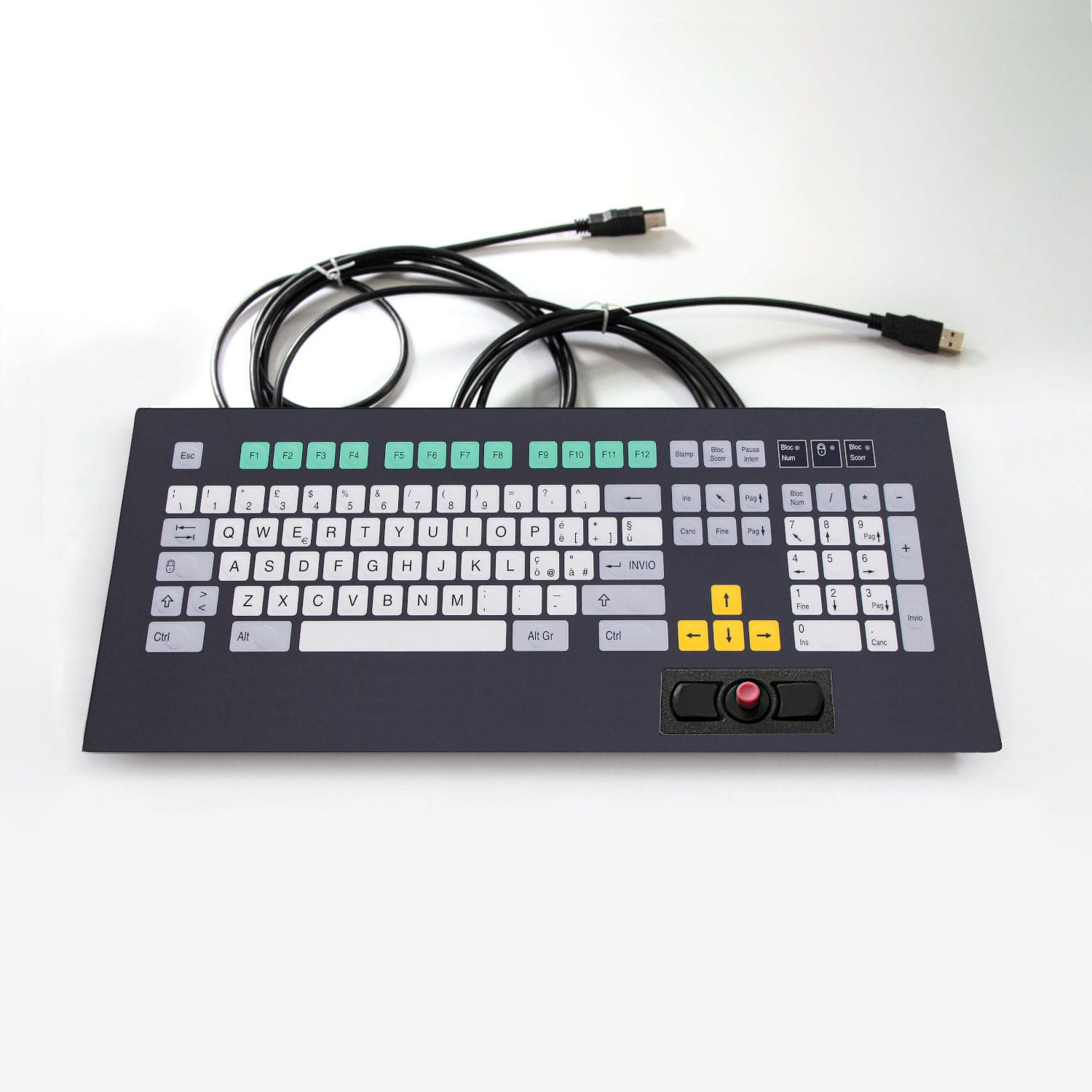 Rack-mount keyboard - KT-101-K-14 - k-tronic S.r.l. - membrane / with 2 ...