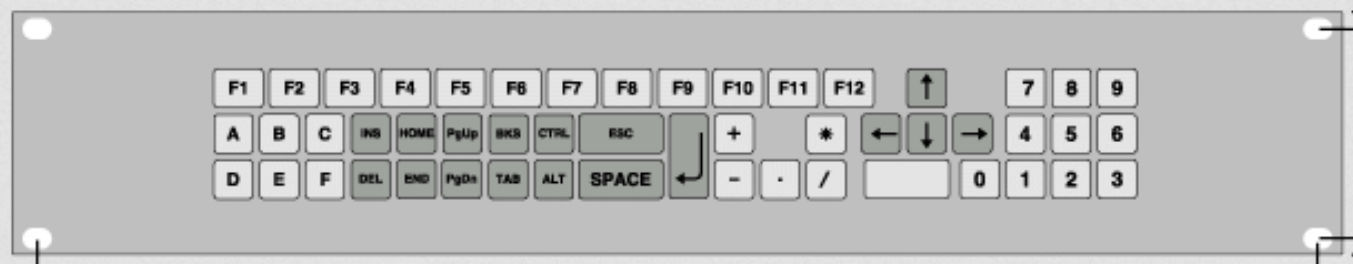 Rack-mount keyboard - KT-50-K-10 - k-tronic S.r.l. - membrane / 50-key ...