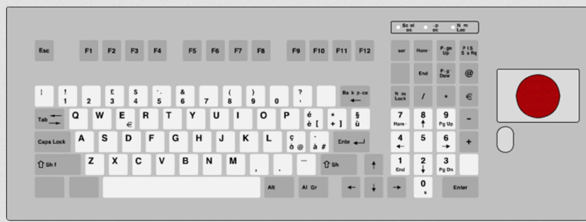 Panel-mount keyboard - KT-101-PI-02 - k-tronic S.r.l. - with mechanical ...