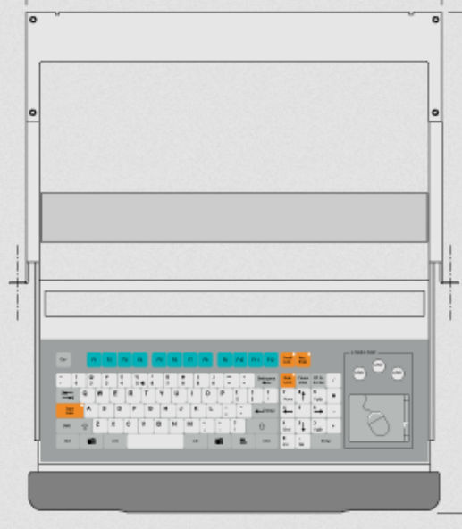Rack drawer keyboard - KT-96-C-23 - k-tronic S.r.l. - with mechanical ...