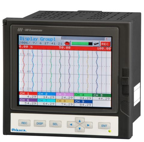 Paperless recorder - VM6100 - Ohkura Electric - with LCD graphic display