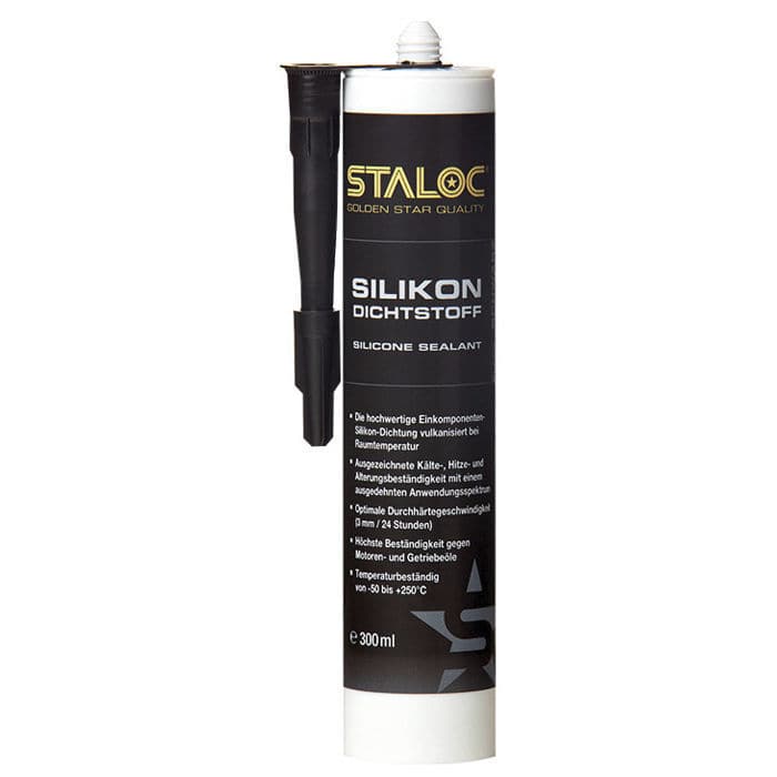 Silicone adhesive sealant - STALOC - rubber / hybrid / single-component