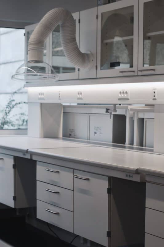 Laboratory working table - Labflex AS - stainless steel