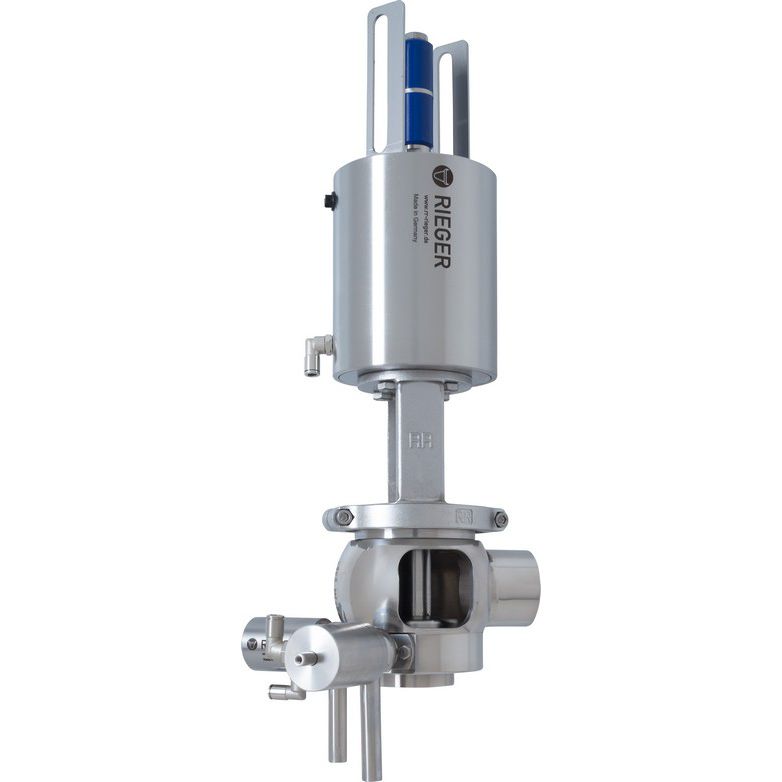 Double-seat valve - DD - Gebr. Rieger GmbH + Co. KG - pneumatic / mix ...
