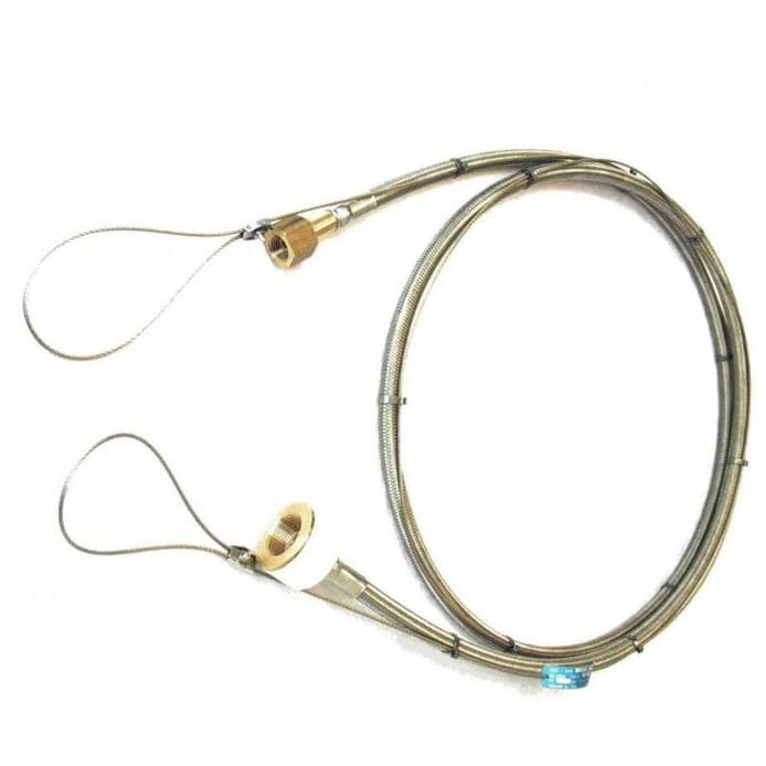 Stainless steel-braided hose - Cahouet - for air / for gas / for oxygen