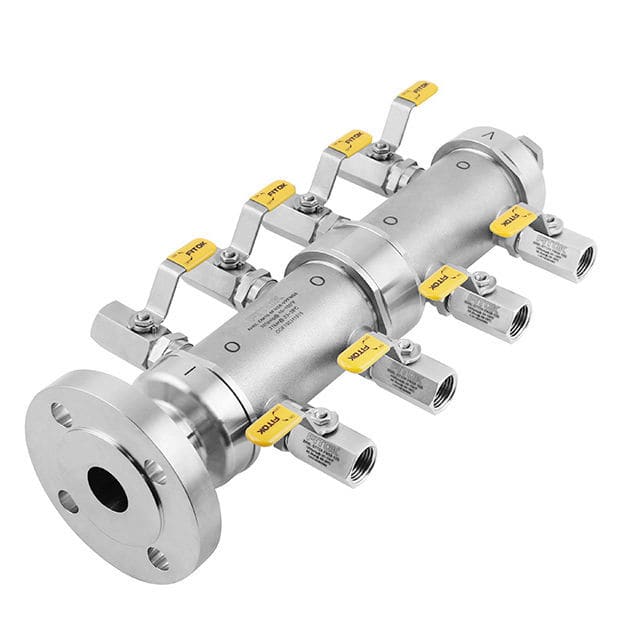 Multi-channel manifold - AHSS-AM16-8FNS8-FNS8 - FITOK GmbH - stainless ...