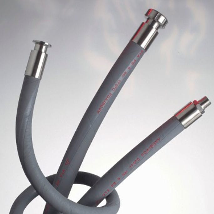 Foodstuff hose - VTA® - GECITECH SAS - elastomer / steel / stainless steel