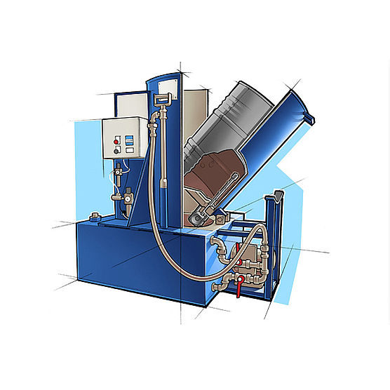 Spray washing machine - SPF - D.W. Renzmann Apparatebau - solvent ...