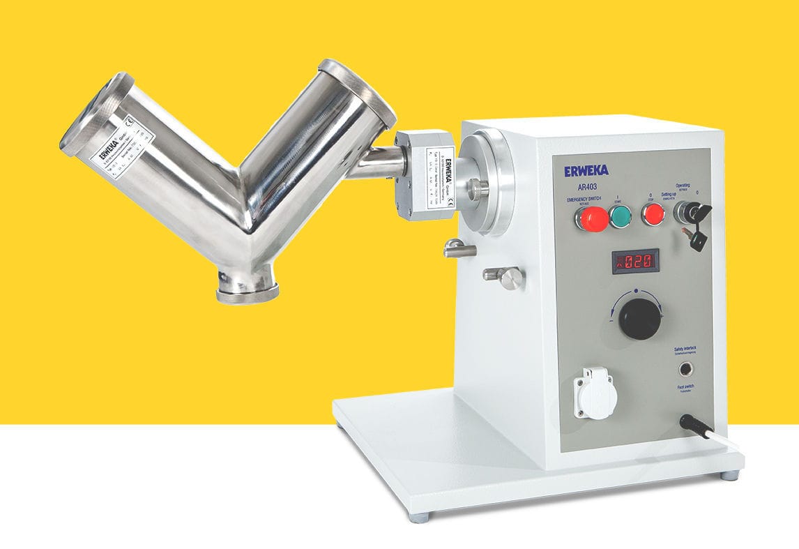 V mixer - VB-3 - ERWEKA - batch / solid / stainless steel