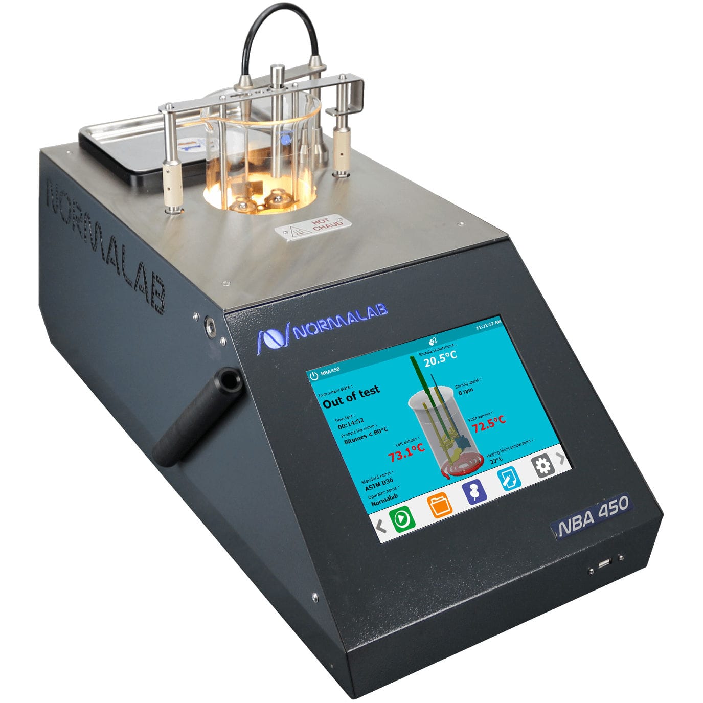 Softening-point testing device - NBA 450 - NORMALAB S.A. - temperature ...