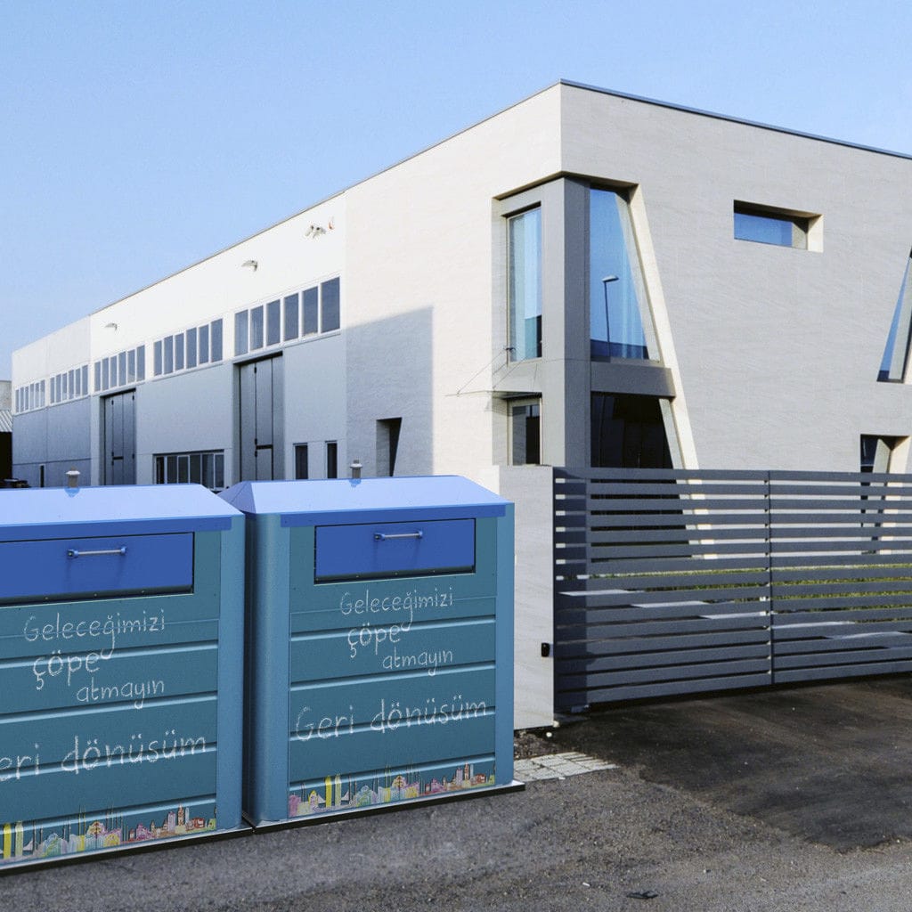 Paper waste container - New Easy Cube - NORD ENGINEERING SRL - for plastics