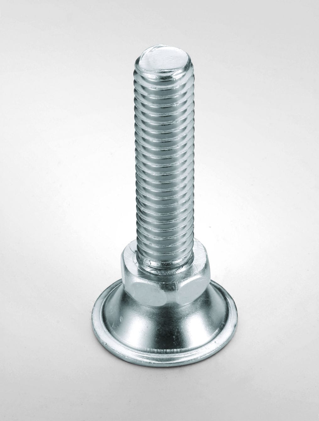 Round tube foot - BeeWaTec AG - metal / threaded
