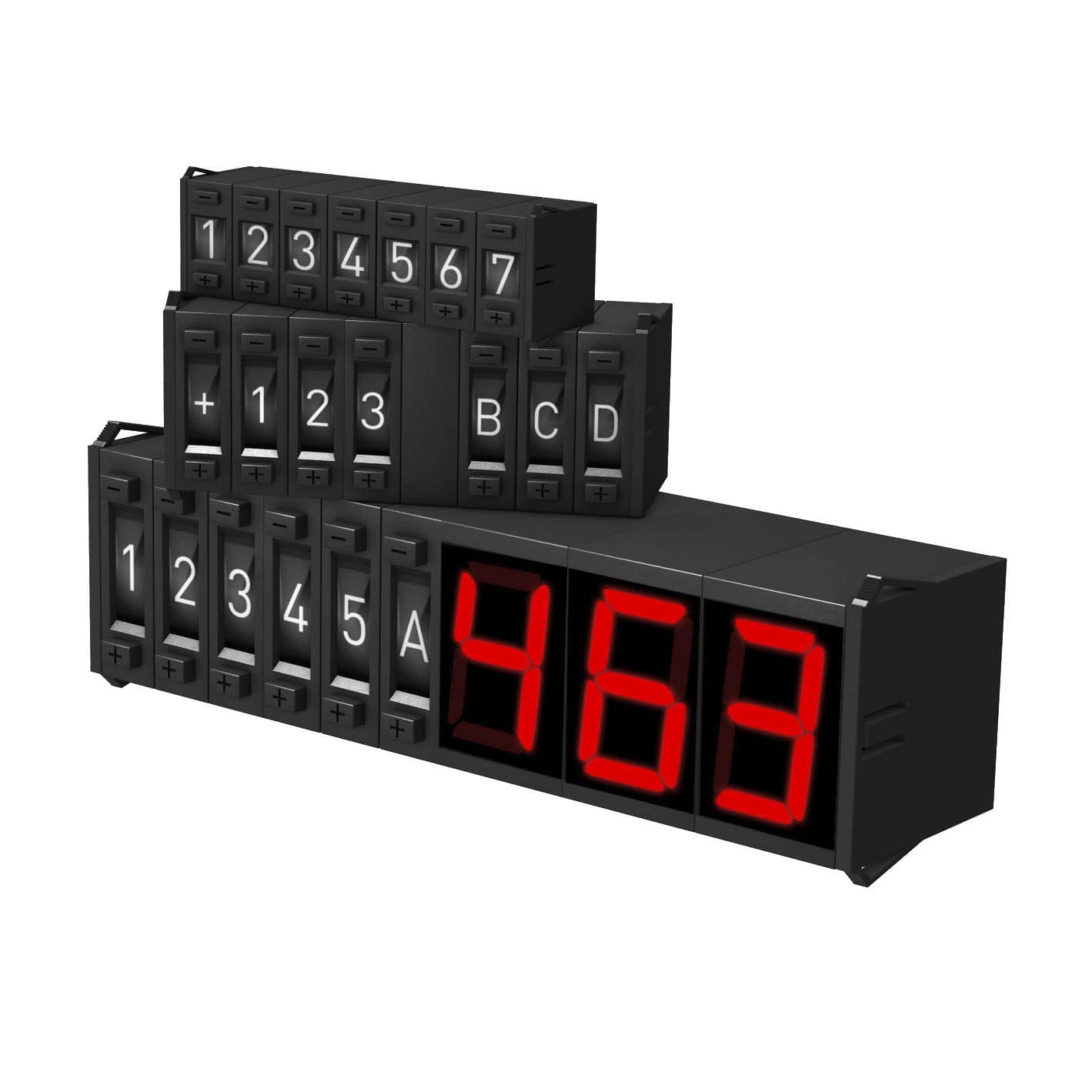 LED display - KD series - VISUAL ELECTRONIC GmbH - 3-digit