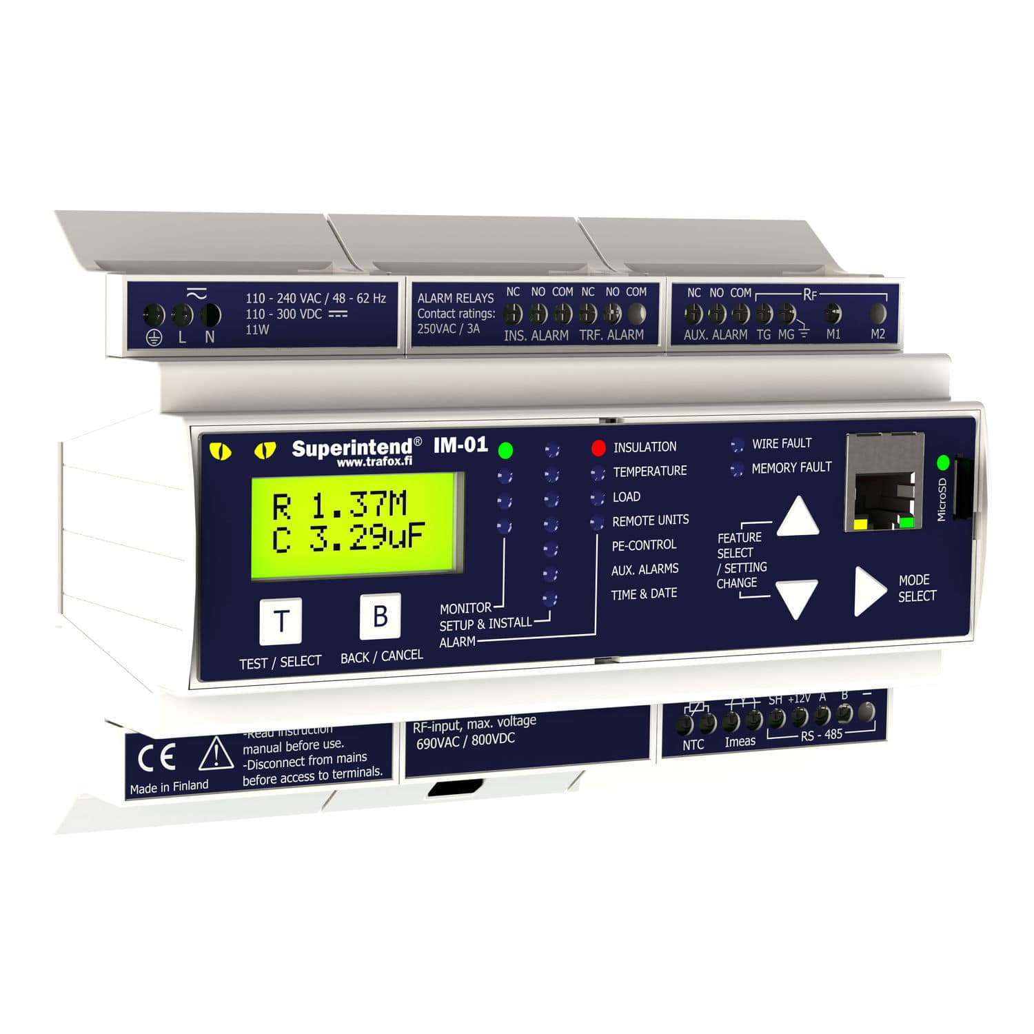 DC insulation monitoring device - IMD - Muuntosähkö Oy - Trafox
