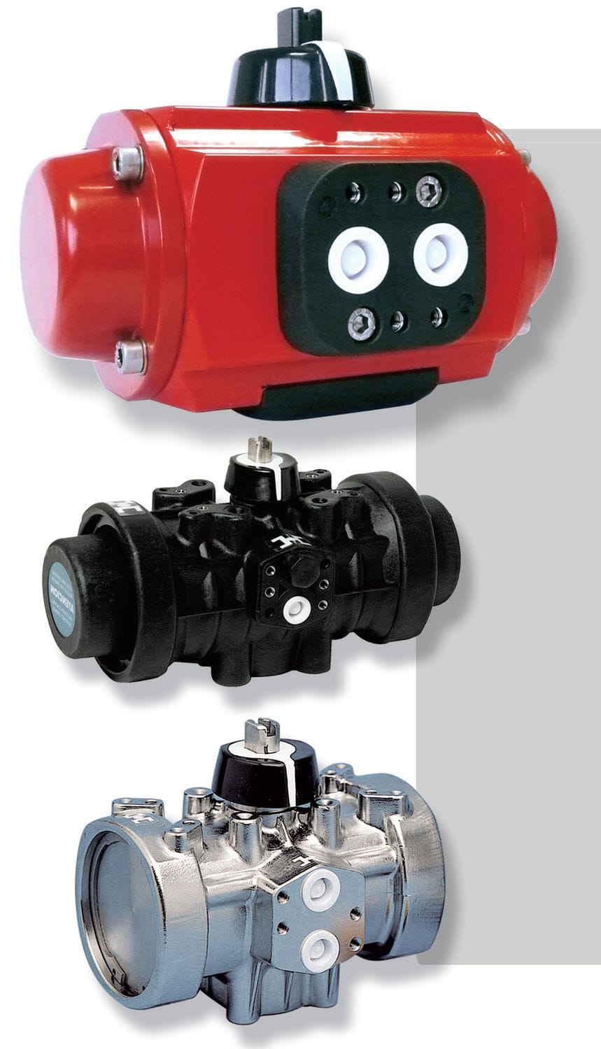 Pneumatic valve actuator - P series - VALPES - rotary / piston / double ...