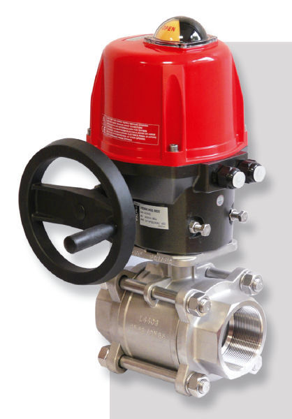 Ball valve - 274 - VALPES - electrically-actuated / for control / 3-piece