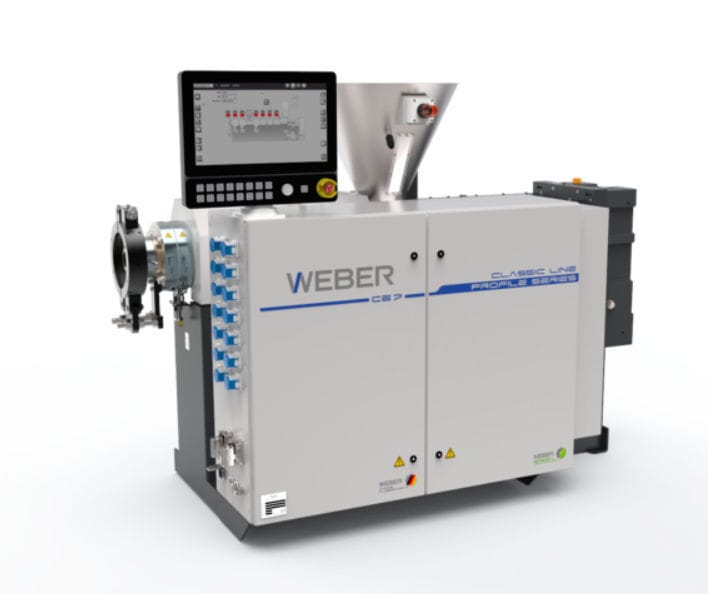 Twin screw extruder - CE series - Weber - for PVC / compact