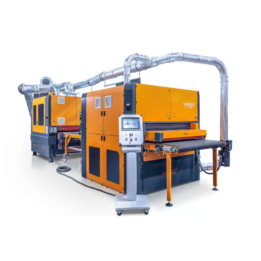 Cutting deburring machine - MK - Weber - brushing / edge rounding ...