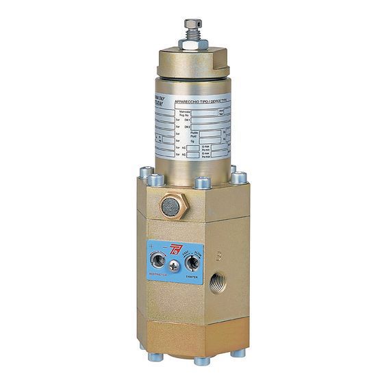 Pilot valve - PRX series - Tartarini - diaphragm / pneumatically-operated