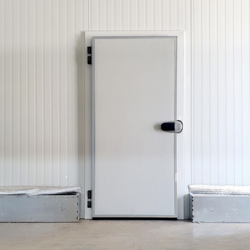 Cold storage door - Infraca - hinged / rotating / steel