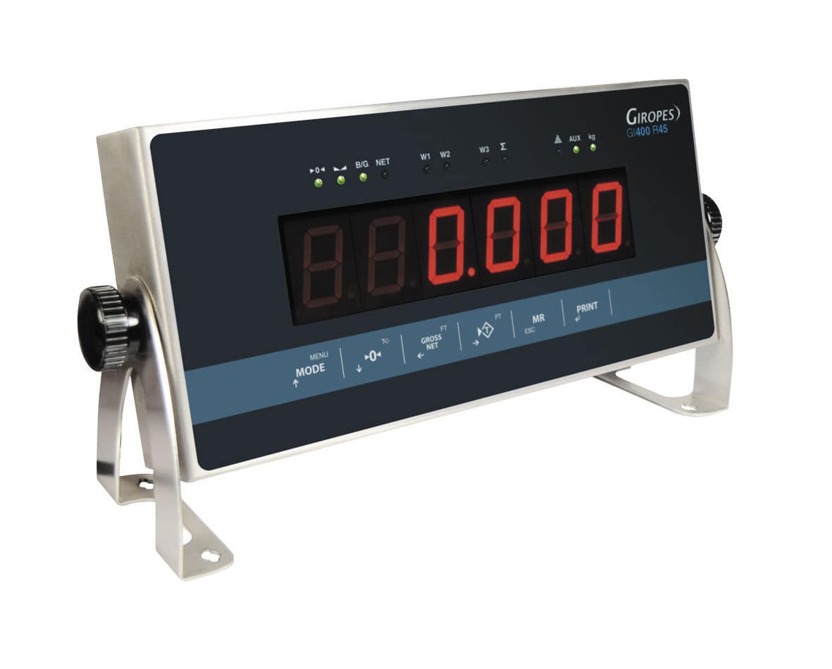 LED display weight repeater - GI400 R45 - GIROPES - panel-mount / IP65