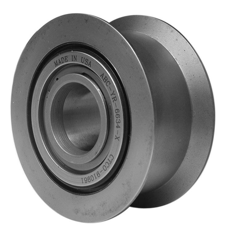 Guide roller - YR series - ACCURATE BUSHING - steel / for chains / flanged