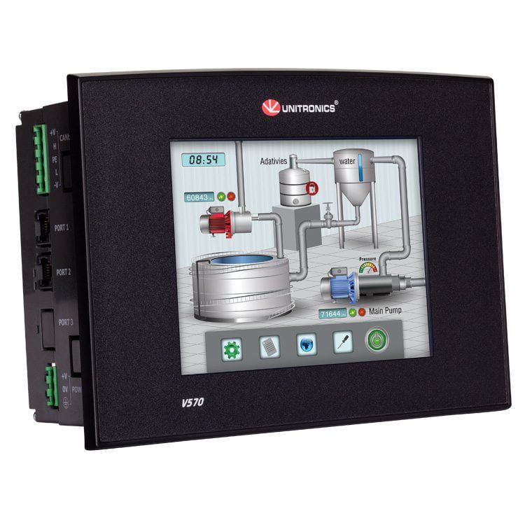 PLC with integrated touch screen HMI - Vision570™ series - Unitronics - on-board / with ...