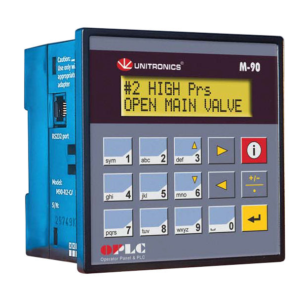 Panel-mount PLC - LCD , RS232, RS485 | M90/M91™ series - Unitronics - 8-I / RS485 / for fieldbus