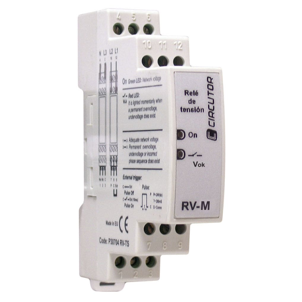 Voltage control relay - RV series - CIRCUTOR - phase sequence / DIN rail