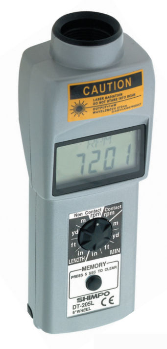 Contact tachometer - DT-205LR - Nidec-SHIMPO - non-contact / laser ...