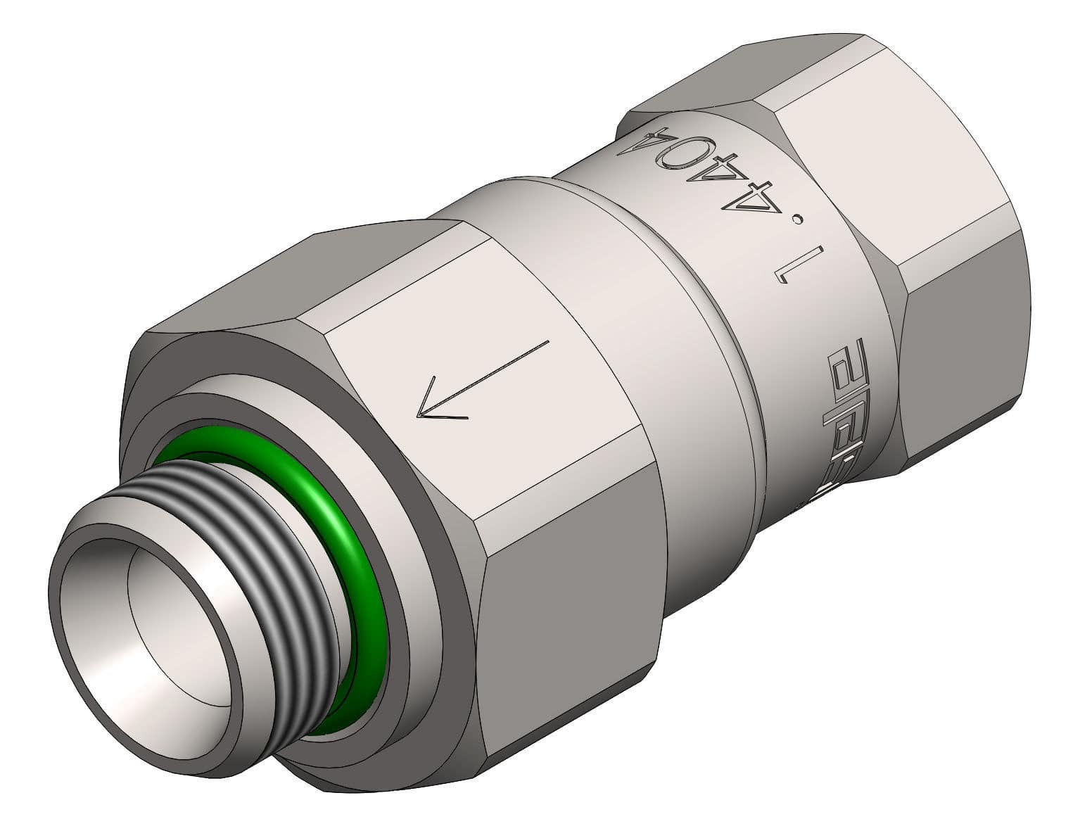 Poppet check valve - 3145 - EISELE GmbH - threaded / stainless steel