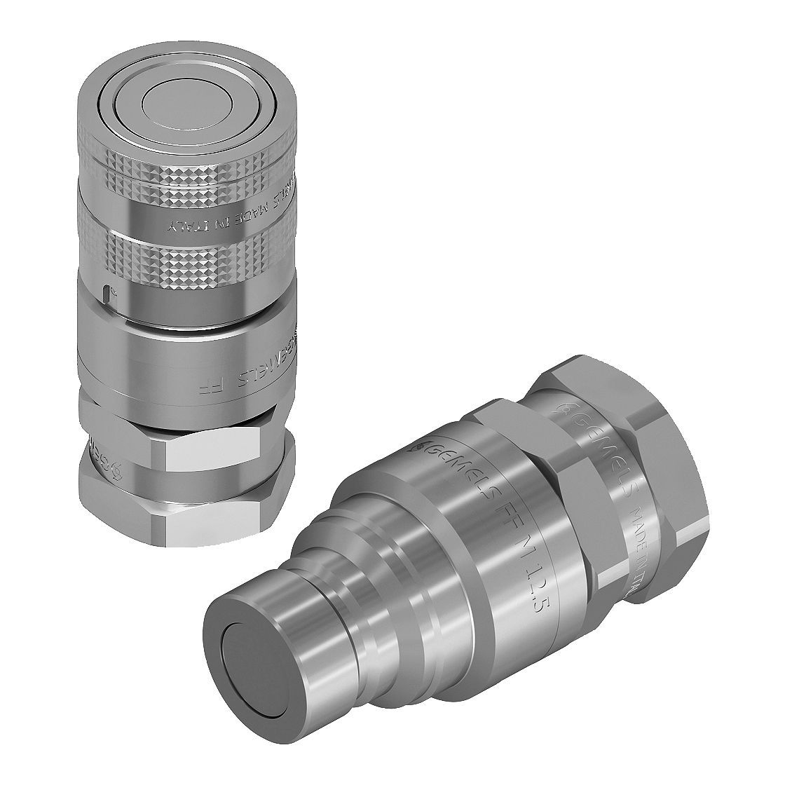Flat-face fitting - FLAT FACE - Gemels S.p.A. - hydraulic / quick / ISO