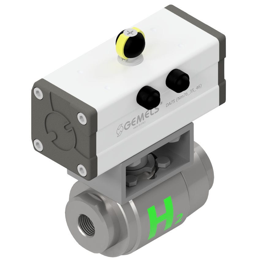 Electric ball valve actuator - GH2 - Gemels S.p.A. - rotary / rack-and-pinion / ATEX