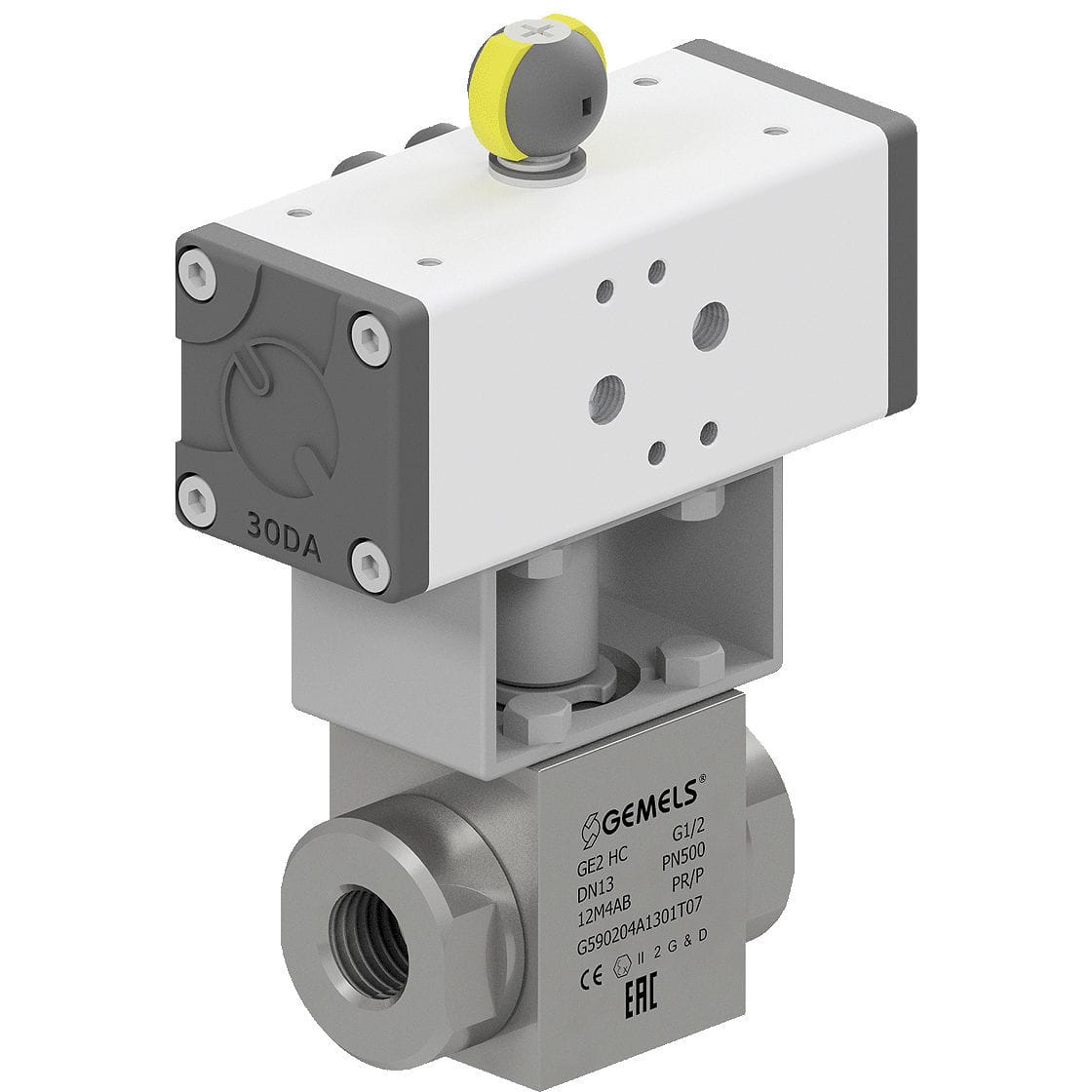 Pneumatic ball valve actuator unit - GE2HC - Gemels S.p.A. - electric ...