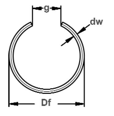 Metric retaining ring - CRH series - Rotor Clip Company - internal / constant section