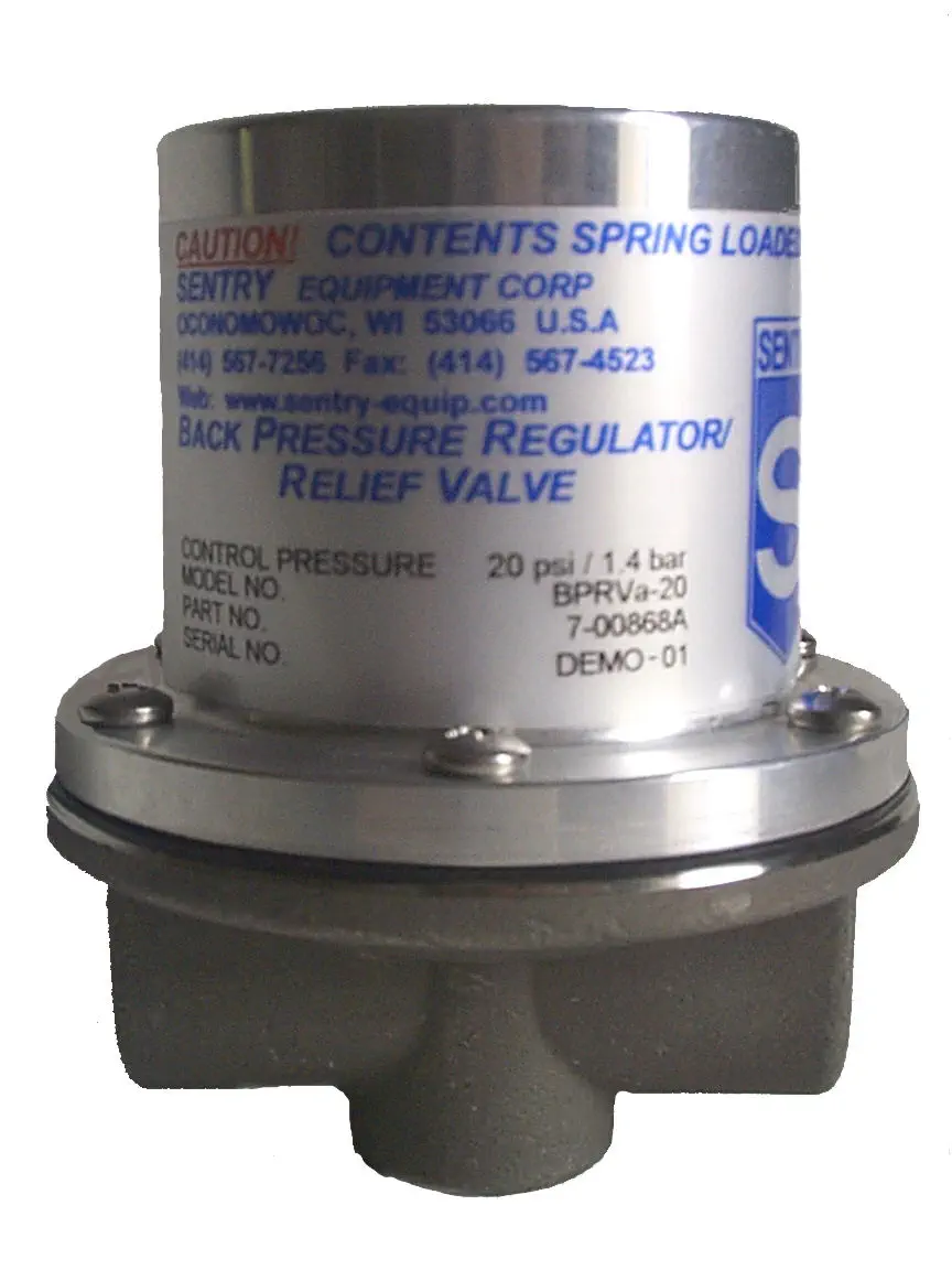 Sentry BPRV Back Pressure Regulator PDF Valve Pressure, 57% OFF