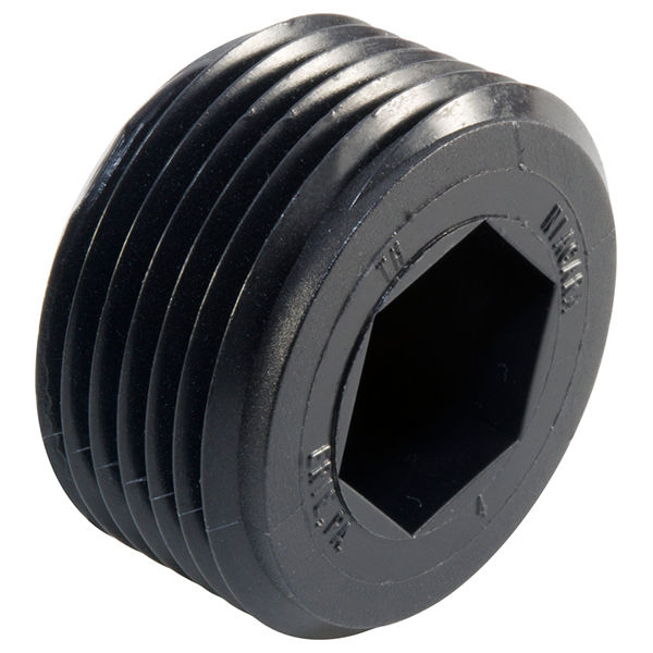 Socket head plug - TH series - Caplugs - round / threaded / HDPE