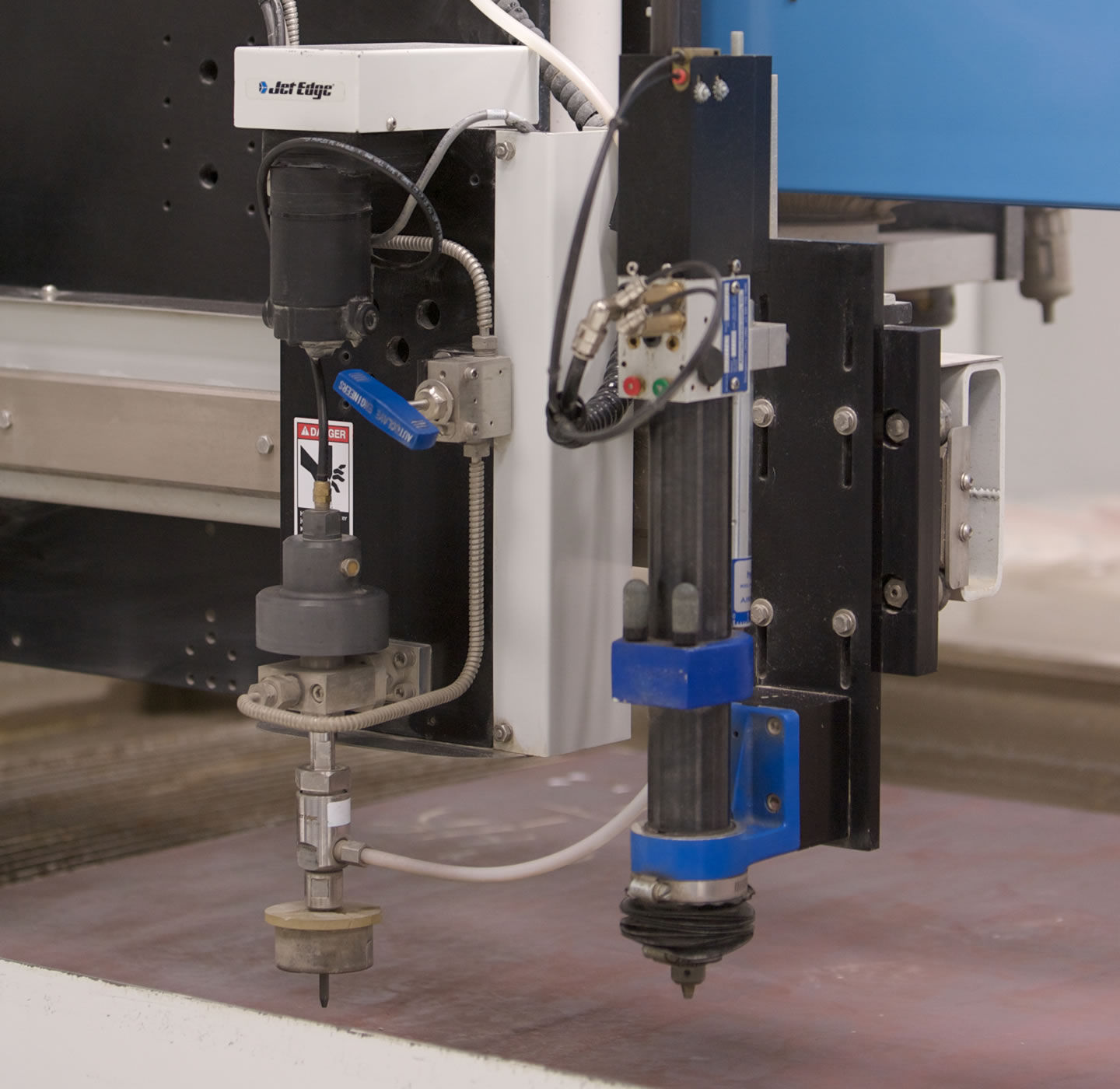 Pneumatic drilling unit - JET EDGE - for water-jet cutting machines