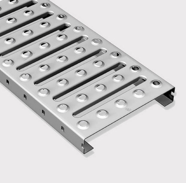 Metal grating - R12, 2.0 - 3.0 mm | Steg - Graepel - sheet metal / high ...