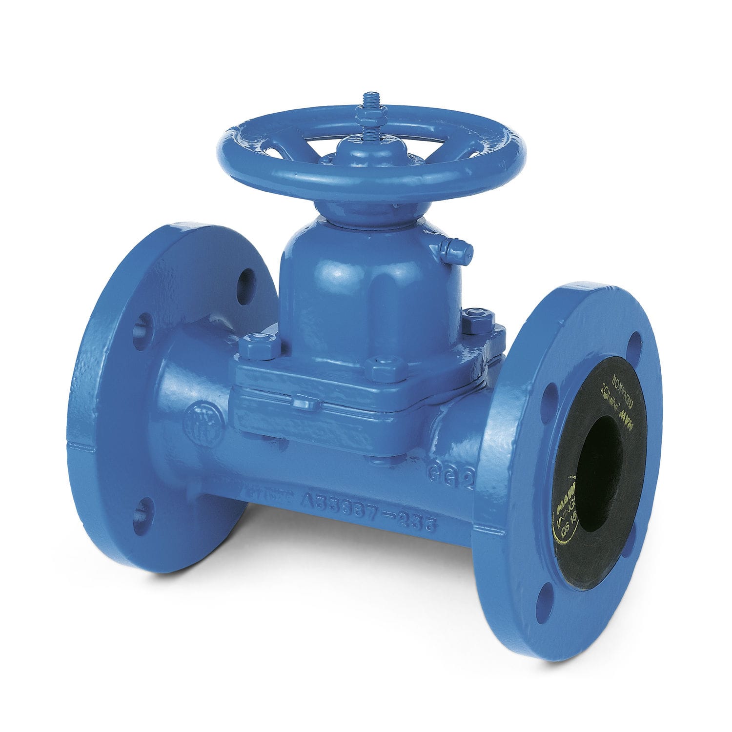 Diaphragm valve - Belgicast - with handwheel / for control / for water