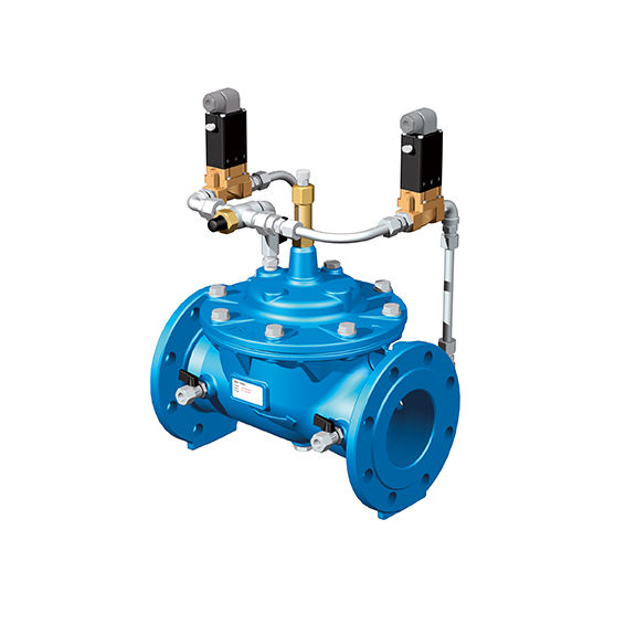 Diaphragm valve - K4 HYDROSTAB - Belgicast - electrically-actuated / for control / flow regulator